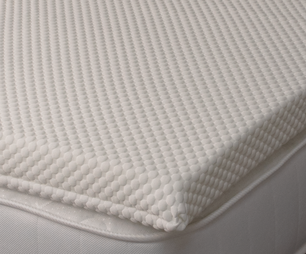 Memory Foam Topper with Luxury Bubble Stretch Zip Cover - 1", 2" and 3 ...